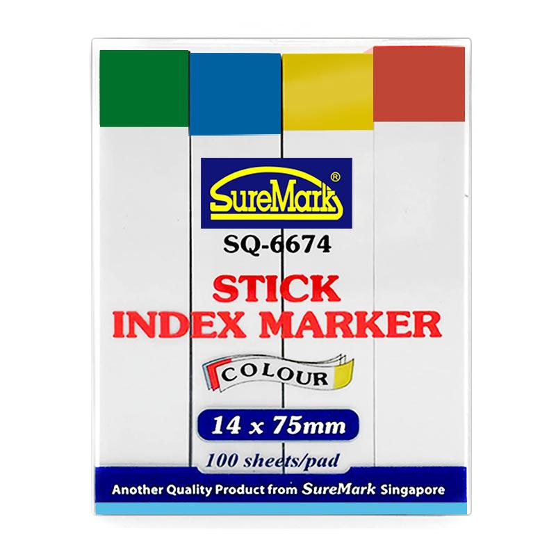 Suremark Stick Paper Index Marker 14 x 75mm SQ-6674