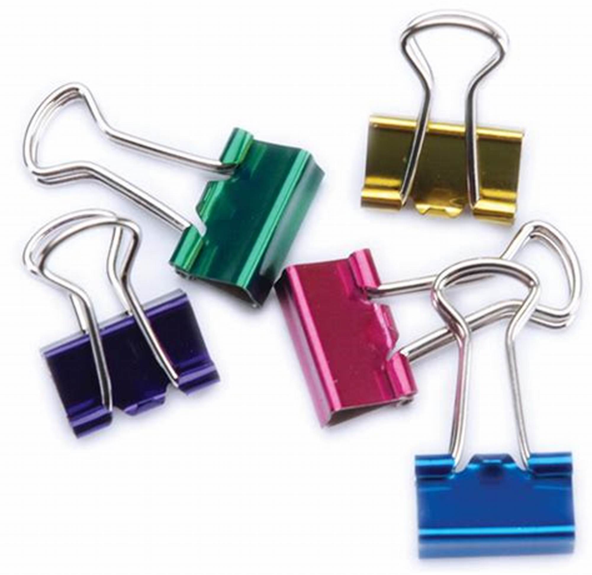 Mini Binder Clips .2" Assorted Colors